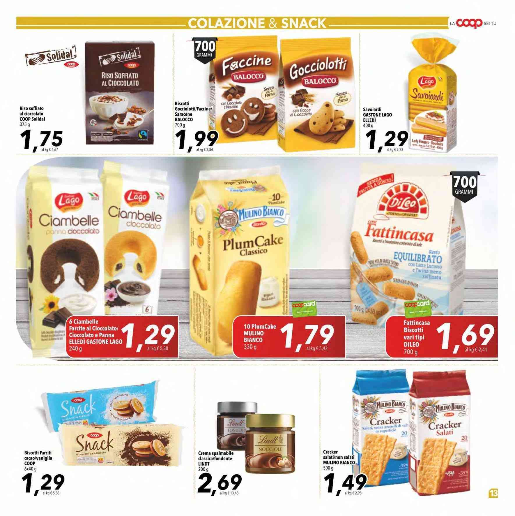 Offerte Biscotti al cioccolato nel volantino di iper supermercati ...