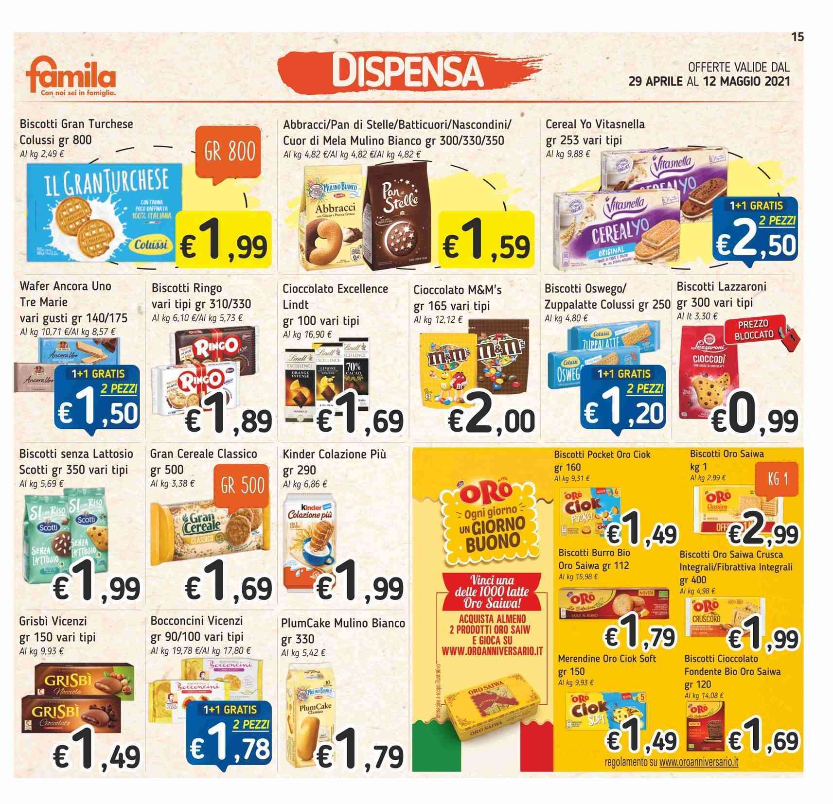 Offerte Biscotti al cioccolato nel volantino di iper supermercati ...