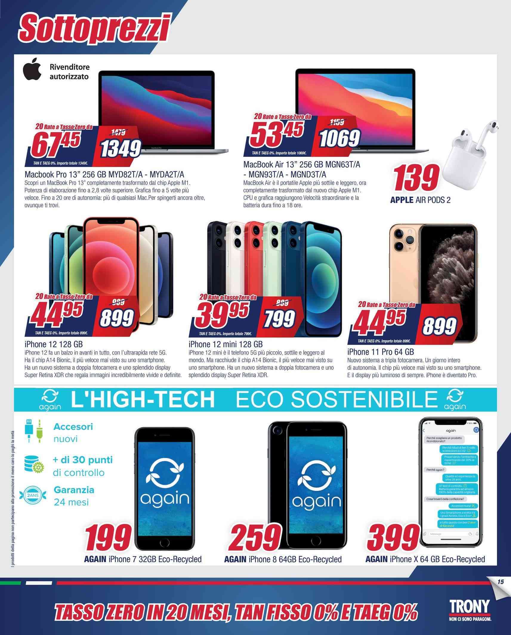 Trony iPhone in offerta volantino e prezzi
