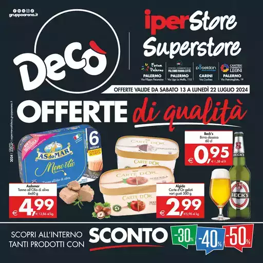 Volantino Decò a Palermo: offerte e prezzi dal 13/07